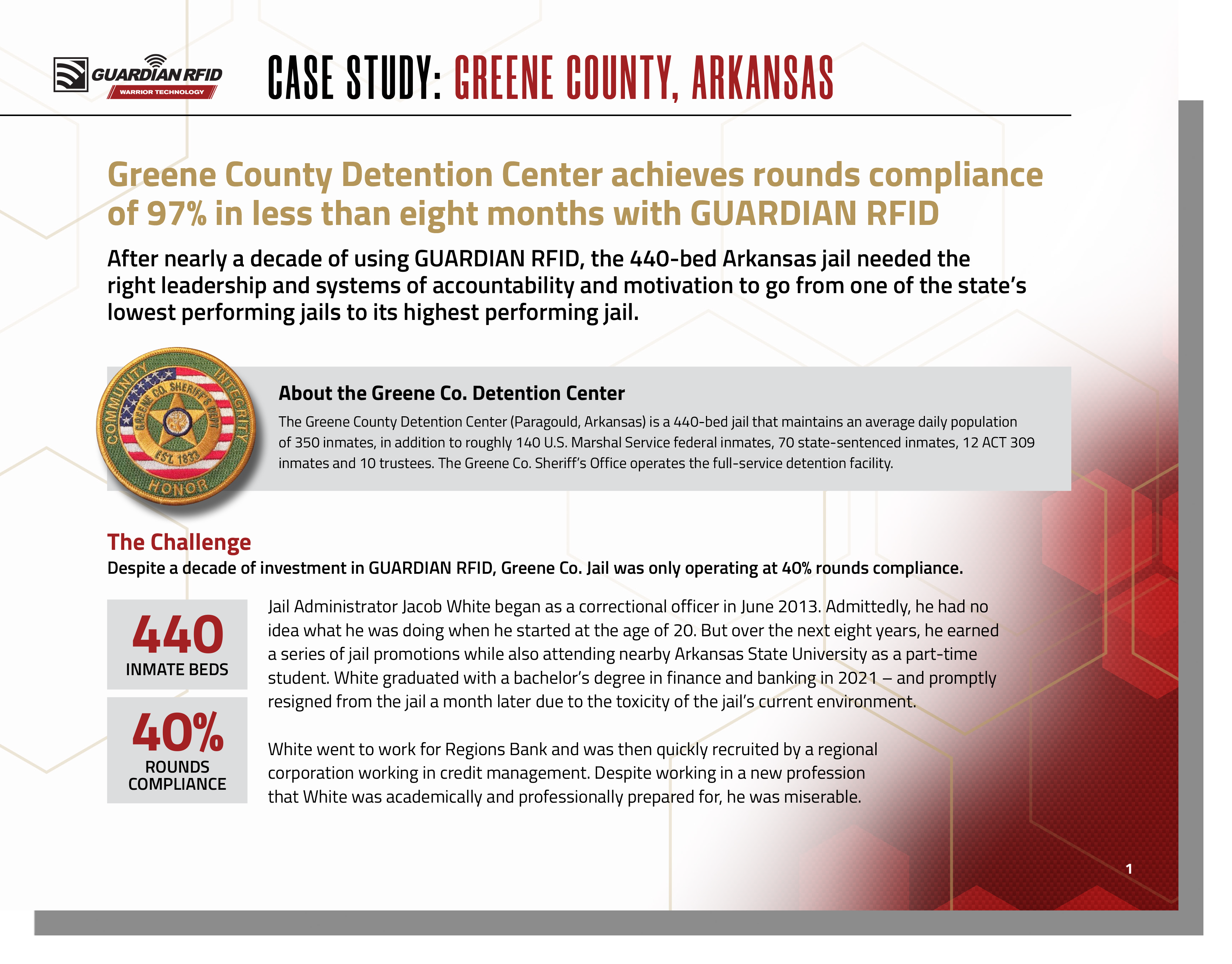 Case Studies - Greene Co. Detention Center, Arkansas | GUARDIAN RFID